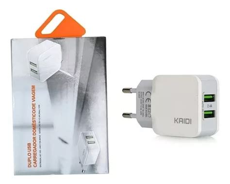 Kit C 5 Fonte Carregador Usb Turbo Tomada Parede Kaidi 2 4a Frete Grátis