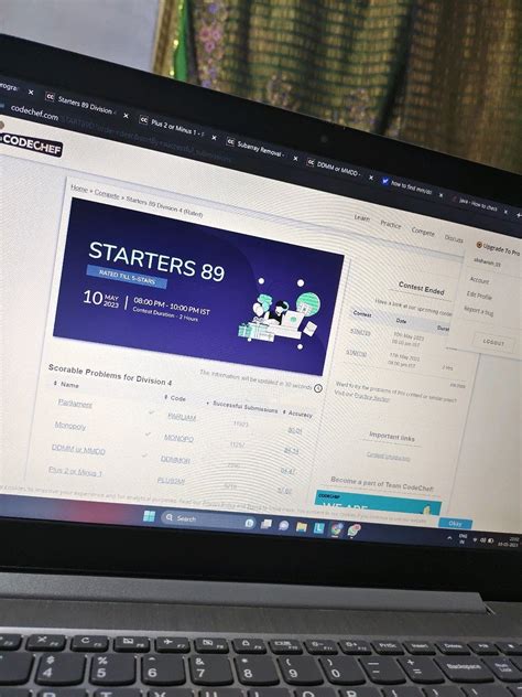 Bawasakthi Harish On Linkedin Codechef Starters 89 Contest