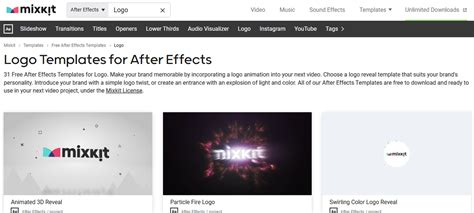 무료 애프터 이펙트 로고 애니메이션 템플릿을 다운로드할 상위 6개 사이트