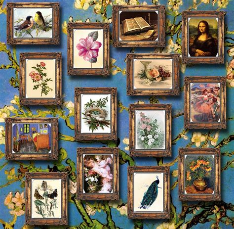 Miniature Framed Art Classic Works Of Art Mini 16x2 Tags Craft