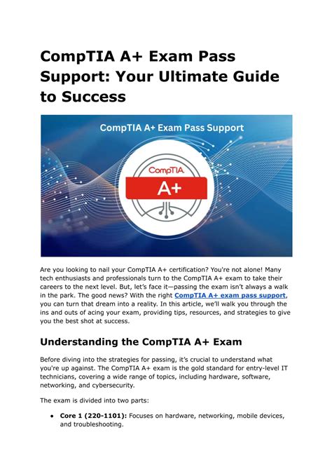 Ppt Comptia A Exam Pass Support Your Ultimate Guide To Success Powerpoint Presentation Id