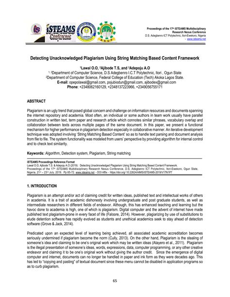 Pdf Detecting Unacknowledged Plagiarism Using String Matching Based