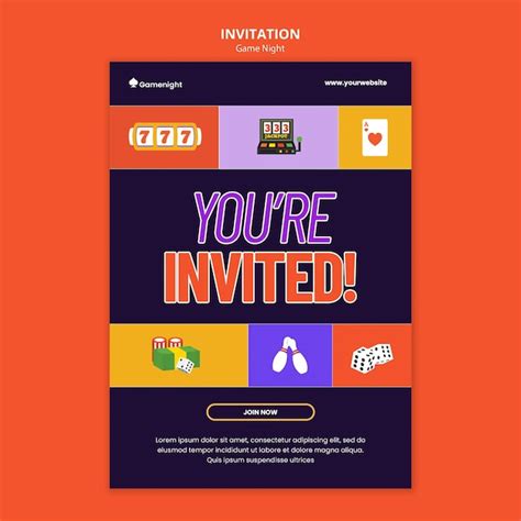 Free Psd Game Night Template Design