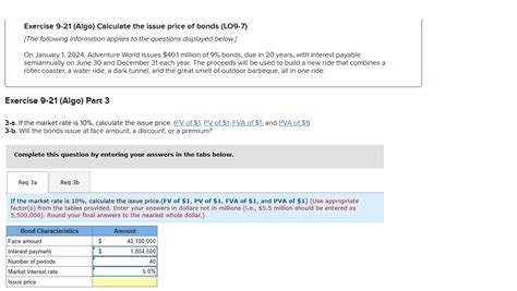 solved exercise 9 21 algo calculate the issue price of