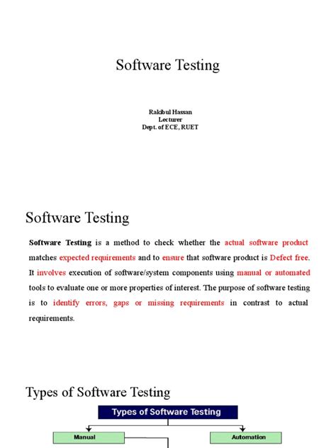 Software Testing Pdf Software Testing Software