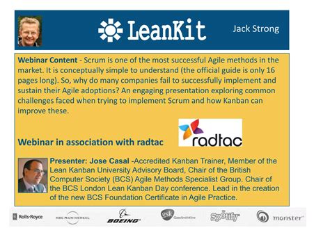 Improve Scrum Using Kanban Jose Casal Radtac And Bcs Agile Sg Pptx
