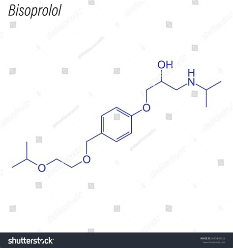 Skeletal Formula Bisoprolol Drug Chemical Molecule Stock Vector Royalty Free 1843840129