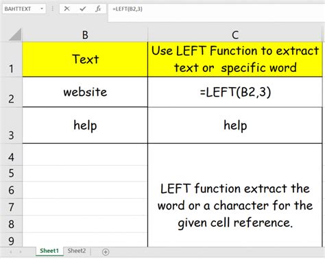 left function in excel excel help