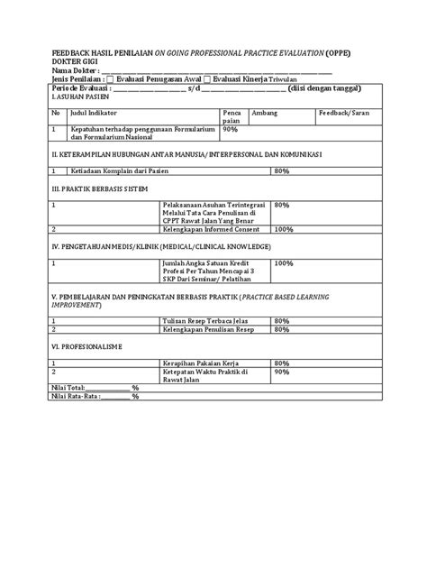 Oppe Evaluation Results And Feedback Pdf