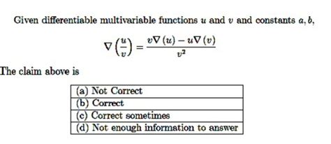 Solved Given Differentiable Multivariable Functions U And V