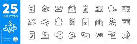 Outline Icons Set Technical Algorithm Quickstart Guide And Human Sing Icons Clipboard