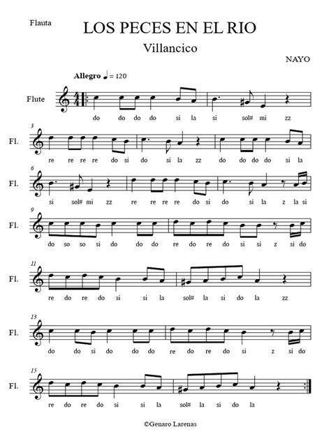 Los Peces En El Rio 6 To Partitura Pdf