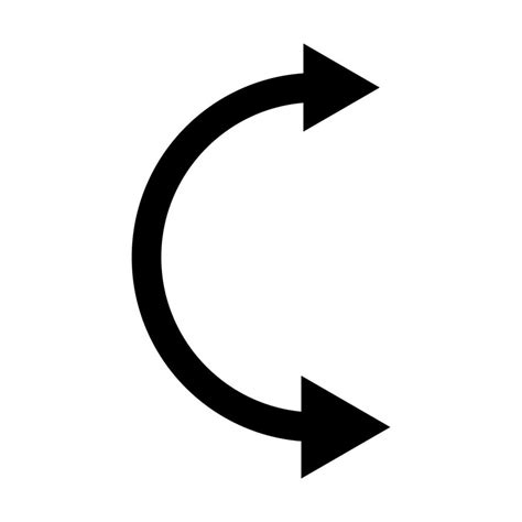 Curved Line With Two Side Arrow Icon Vector For Graphic Design Logo Website Social Media