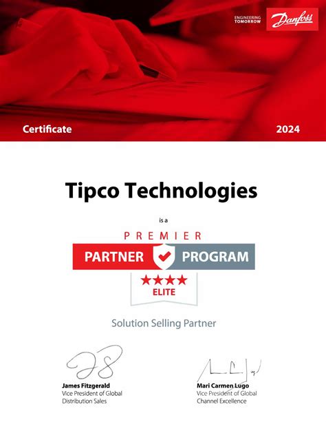 Partnership Danfoss Aeroquip Alwaysforward Tipco Technologies