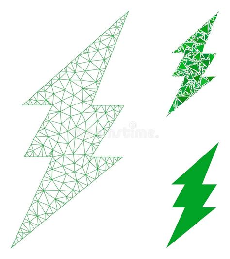 Execute Vector Mesh Wire Frame Model And Triangle Mosaic Icon Stock Illustration Illustration