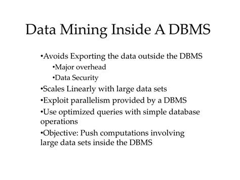 Ppt A K Means Based Bayesian Classifier Inside A Dbms Using Sql