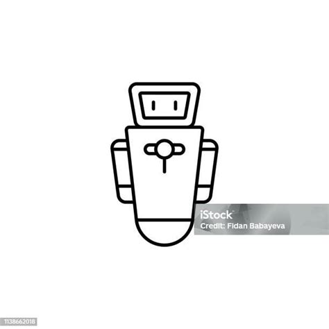 로봇 도우미 개요 아이콘입니다 기호와 기호는 웹 로고 모바일 앱 Ui Ux에 사용할 수 있습니다 개념에 대한 스톡 벡터 아트 및 기타 이미지 Istock