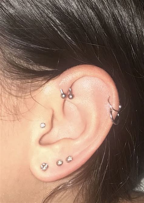 Tragus Piercing Helix Piercing Forward Helix Piercing Arete En La