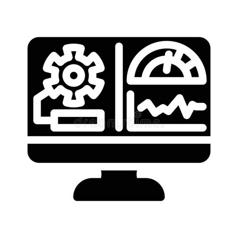 Performance Testing Analyst Glyph Icon Vector Illustration Stock Vector