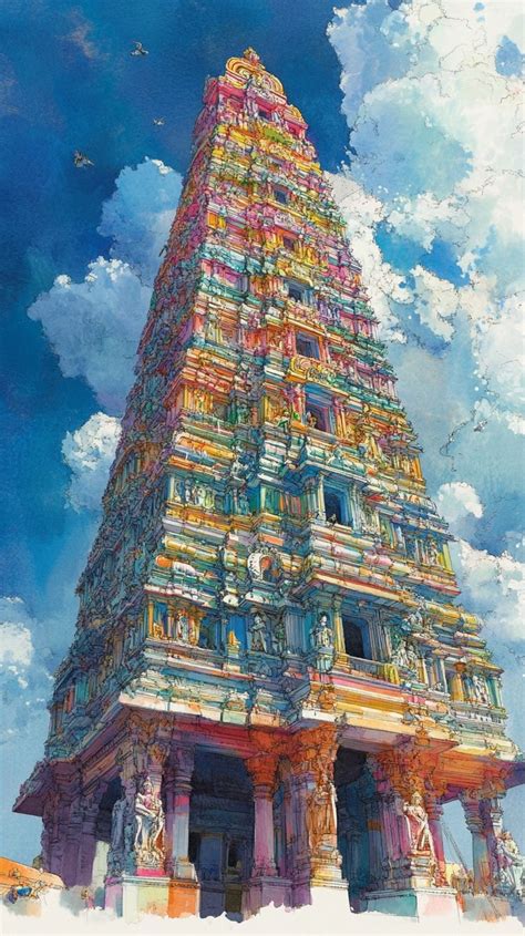 30 Gorgeous Temple Drawing Ideas To Elevate Your Art 16 Temple