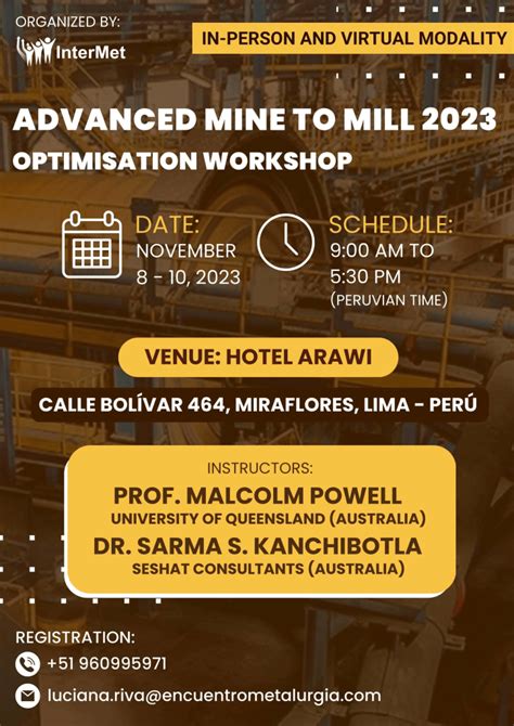 Mine To Mill 2023 Advanced Mine To Mill Optimisation Intermetperu
