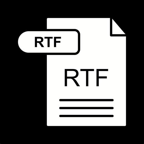 Rtf Vector Icon 19059090 Vector Art At Vecteezy