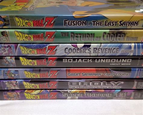 Dragon Ball Z Dvd Movie Lot Of 7 Dbz Anime Goku Super Saiyan Cooler