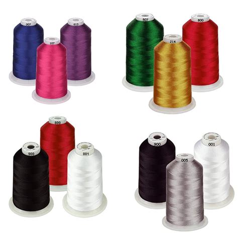 Color Packs Of Polyester Embroidery Machine Thread Vicedeal