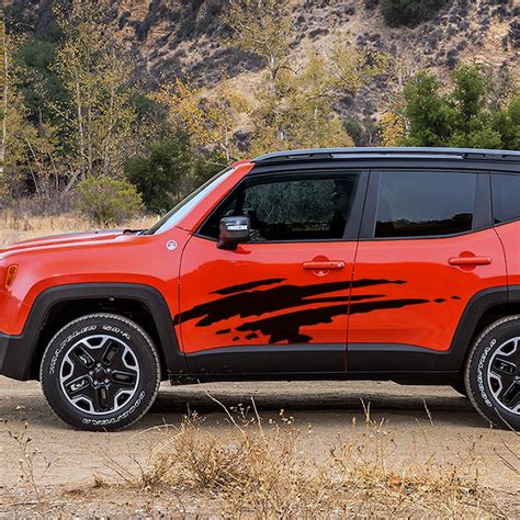 자동차 경주 스포츠 스타일리시 비니 2 개 자동차 양면 바디 스티커 L 랩 데칼 튜닝 지프 레니게이드 랭글러 차량 액세서리 Aliexpress