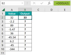 ODD Function In Excel Formula Example How To Use
