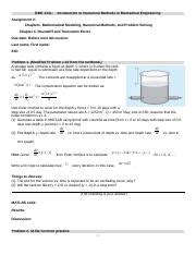 BME313L Lab 2 Template Docx BME 313L Introduction To Numerical Methods In Biomedical