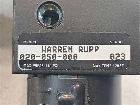 Warren Rupp Filter Regulator 020 050 000
