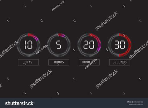 Countdown Clock Counter Timer Vector Digital Stock Vector Royalty Free Shutterstock