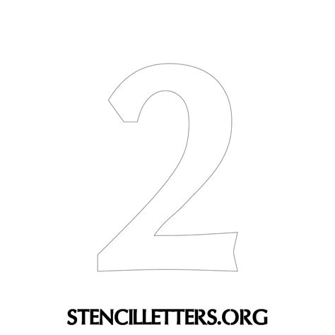 4 Inch Free Printable Individual 20 Elegant Number Stencils Stencil