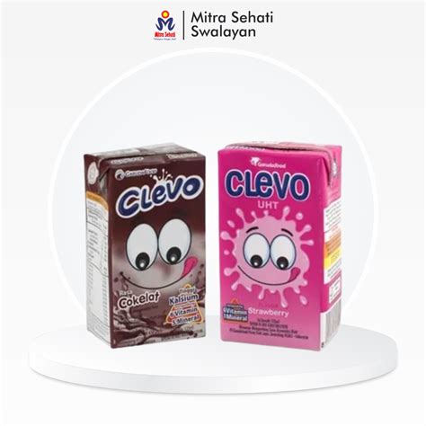 Jual Susu Clevo Uht Strawberry Coklat 115ml Mitra Sehati Swalayan