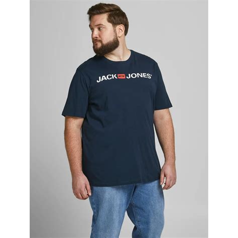 T Shirt Large Size Jack And Jones Col Ras Du Cou Ecorp Logo T Shirts
