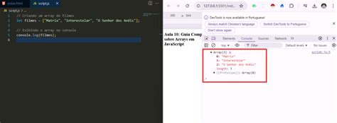 Aula 10 Guia Completo Sobre Arrays Em Javascript Guilherme Machado Dev