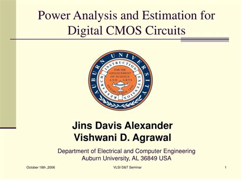 Ppt Power Analysis And Estimation For Digital Cmos Circuits