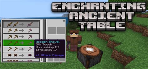 Enchanting Ancient Table Minecraft Addon