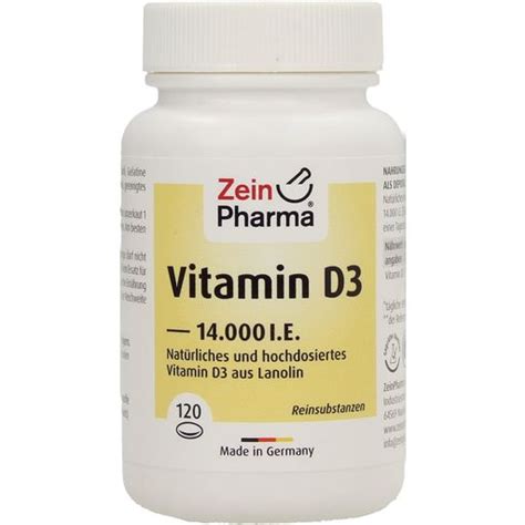 Vitamín D3 14 000 I.U, 120 měkkých kapslí - ZeinPharma - VitalAbo Česká ...