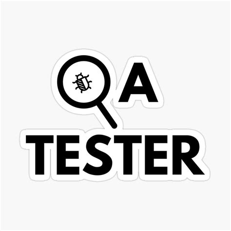 sticker avec l œuvre qa quality assurance tester sticker de l