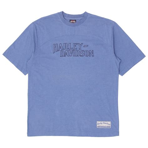 Shop Mens Embroidered Harley Davidson Logo T Shirt Fashion Rerun