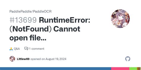 Runtimeerror Notfound Cannot Open File Cusersxxxpaddleocrwhl
