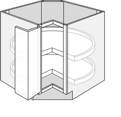 Ls36 Essex Truffle Base Cabinet 36 Lazy Susan Bi Fold Doors