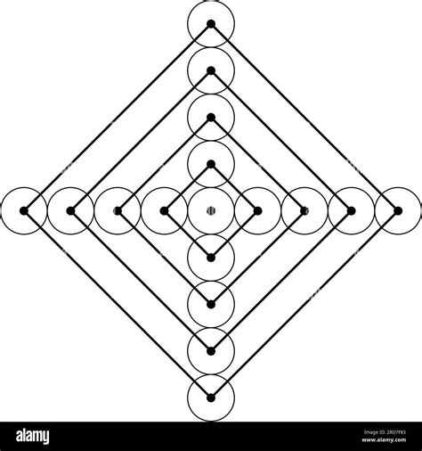 Scared Geometry Vector Design Elements Thin Line Geometric Isolated On White Background The