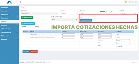 Software de punto de venta y cotizaciones (Puedes modificar las cotizaciones) 100% Web - Php ...