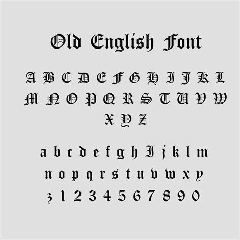 Old English Text Font Regular Style Alphabet Letters Vector Art File Instant Download Ai Eps Svg