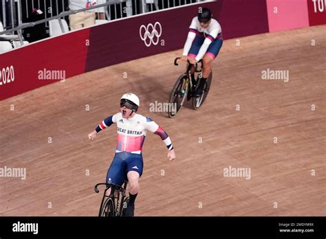 Jack Carlin Of Team Britain Celebrates Winning The Bronze Medal Over Denis Dmitriev Of Team