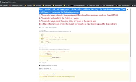 Reactjs Error Invalid Hook Call Hooks Can Only Be Called Inside Of