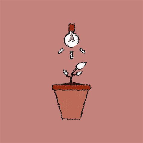 플랫 음영 스타일 아이콘 식물과 빛 벡터 Eps Ai Uidownload